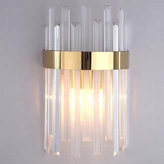Luxor Wandleuchte aus goldenem Kristall