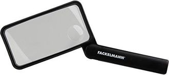 Fackelmann 60320 Lupe, Kunststoff, Schwarz, 22,6 x 11,6 x 2 cm