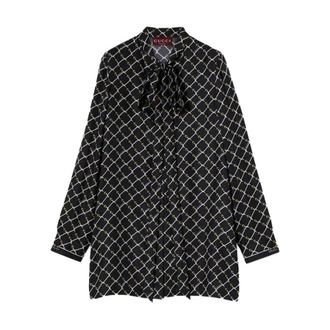 Gucci Neck-Tie Short Dress - - Dresses - Damen - Schwarzk - M