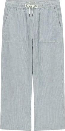 Guess Pantalon &agrave; rayures en coton et lin