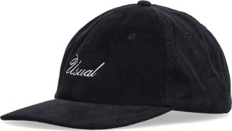 Usual Schwarze- kursive Flat Visor Cap - - Accessories - Herren - Schwarzk - ONE SIZE