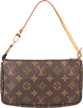 Louis Vuitton Crossbody Bags - Louis Vuitton Canvas Monogram Pochette Accessoire - Gr. unisize - in Braun - f&uuml;r Damen