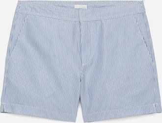 Arket Seersucker-Badeshorts -Blau