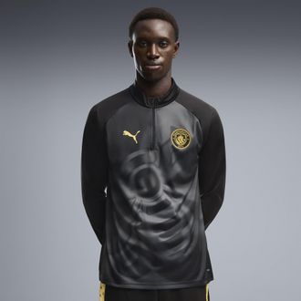 Puma Manchester City Aufw&auml;rmoberteil mit Rei&szlig;verschluss bis zum Hals Herren, Accessoires, Schwarz, XXL