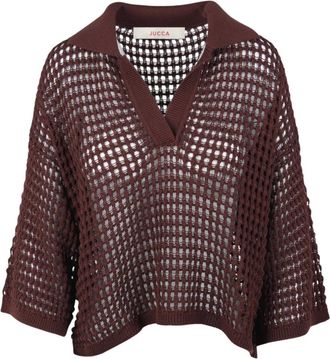 Jucca Femme, Pulls, Brun, Taille: 40 FR V-neck Tricots