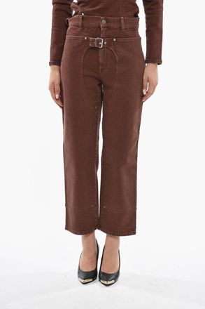 Stella McCartney Workwear Stretch Denim Jeans with Front Buckle 21cm Stella McCartney