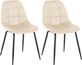 Clp 2er Set Stuhl Tom creme Kunstleder