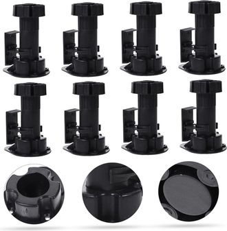 PartyKindom 12 Stück Teiliges Verstellbare Möbelbeine Robuste Nivellierfüße für Tische Stühle Schränke Höhenverstellbar rutschfest Korrosionsbeständig für Küche u