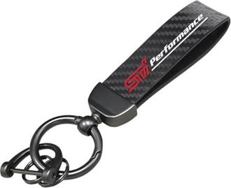 Generic Porte-clés De Voiture En Cuir De Fibre De Carbone Pour Subaru STI P Avec Daccessoire De Voiture Anti-perte