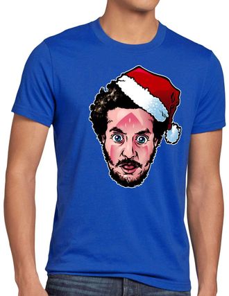 style3 Bandit Marv Herren T-Shirt Kevin b&uuml;geleisen allein Weihnachten, Gr&ouml;&szlig;e:5XL, Farbe:Blau
