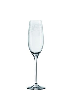 Leonardo Sektglas Chateau, Klar, Glas, 200 ml, 7x24.5x7 cm, Pantografieverzierung, Essen & Trinken, Gl&auml;ser, Champagner- & Sektgl&auml;ser