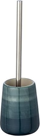 WENKO WC-Garnitur Mod. Pottery Petrol Keramik mit auswechselbarem WC-B&uuml;rstenkopf Petrol