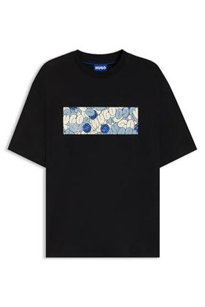 HUGO BOSS Hommes Nurix T-Shirt en Jersey de Coton &agrave; imprim&eacute; logot&eacute; Artistique