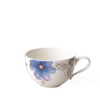 Villeroy & Boch Mariefleur Gris Basic Tasse, 390 ml, Hauteur : 7 cm, Porcelaine Premium, Blanc/Multicolore