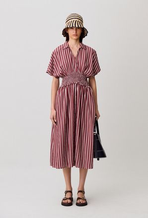 Claudie Pierlot Robe ray&eacute;e cache-caur