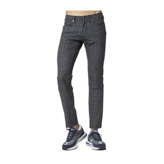 Karl Lagerfeld Homme, Pantalons, Gris, Taille: W30 Jean Gris à Carreaux