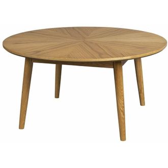 DRAWER Drawer - Table basse ronde 80 cm d&eacute;cor ch&ecirc;ne naturel - ubud