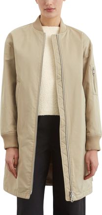 Marc O'Polo Damen Blouson lang wasserabweisend, Beige (Dusty Sand), 32