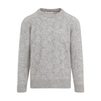 Brunello Cucinelli Grauer Pullover - - Knitwear - Herren - Grau - 2XL