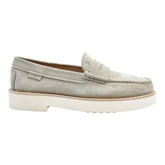 Tod's Nubuk Mokassin Gummisohle Schuhe - - Shoes - Herren - Grau - 43 EU