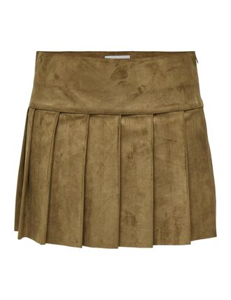 Only Onltulip Faux Suede Pleat Skirt OTW
