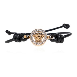 Versace Medusa 95 Kristall Lederarmband - - Accessories - Damen - Schwarzk - ONE SIZE