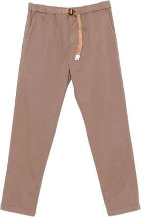 White Sand pantalon à taille ceinturée - Marron