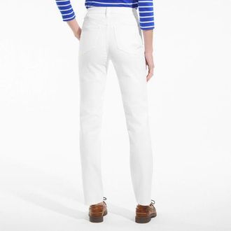 Lands End Schwarze Straight Fit Jeans High Waist, Damen, Gr&ouml;&szlig;e:38 81 regular, Wei&szlig;, Elasthan/Baumwoll-Mischung/Polyester-Mischung, by Lands End