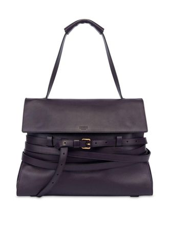 Moschino sac porté épaule Tie Me médium - Violet