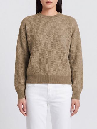 Brunello Cucinelli Pull ajour&eacute; en laine &agrave; col rond et emmanchures basses