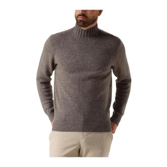 Profuomo Herren Mock Neck Pullover Sweater - - Knitwear - Herren - Braun - L