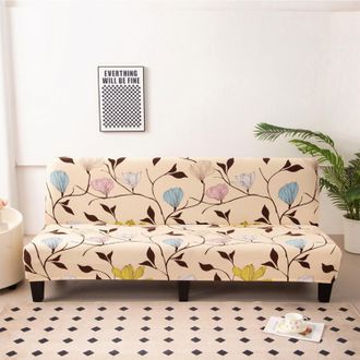 Generic Sofabezug Ohne Armlehnen Futon Abdeckung Stretch-Schonbezug F&uuml;r Klappsofa Moderner Druck Sofabett&uuml;berzug Waschbarer Schutz F&uuml;r 2-/3-Sitzer Futonbezug 