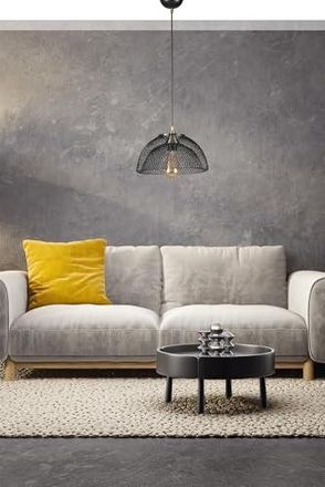 Opviq Elegant Black Chandelier, Metal Body, Adjustable Height 70 cm, Antique Coated Finish, E27 Socket Max 40W, Perfect for Modern Home D&eacute;cor