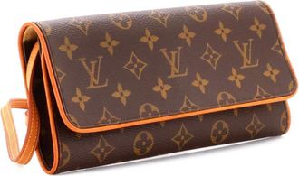 Louis Vuitton Twin Handbag Monogram Canvas GM crossbody bag - Braun