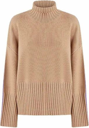 Pinko Pinko, Femme, Pulls, Beige, Taille: 36 FR Barbados Turtleneck