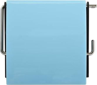 MSV Bad Serie Toilettenpapierhalter WC Rollenhalter Papierhalter Klopapierhalter mit Klappe - Hellblau