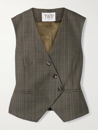TWP Gilet En Laine À Carreaux Tyler - Gris