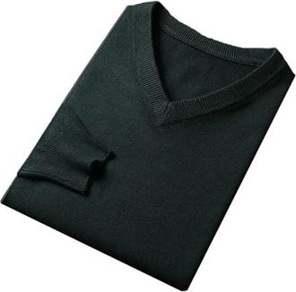Generic Pull tricot&eacute; &agrave; col en V pour homme - Solide - D&eacute;contract&eacute; - Pour affaires - Pull fin et chaud &agrave; manches longues - Polyvalents, 186, XXL