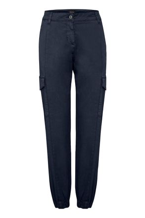 Oxmo Coco Damen Cargo Hose Stoffhose Regular Fit, Größe:XL, Farbe:Total Eclipse (194010)