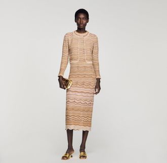 Sandro Cardigan aus Strukturstrick