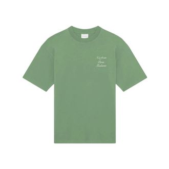 Dr&ocirc;le de Monsieur Le T-Shirt Slogan Calligraphy - - Tops - Herren - Gr&uuml;n - M