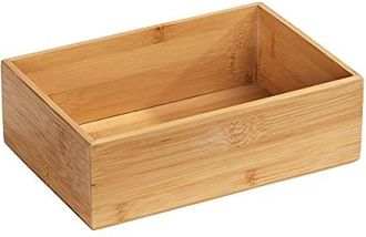 WENKO Bambus Ablage Terra L, praktische Organizer-Box für Schränke und Regale in Küche, Bad und dem gesamten Haushalt, übersichtliche Aufbewahrung von klein