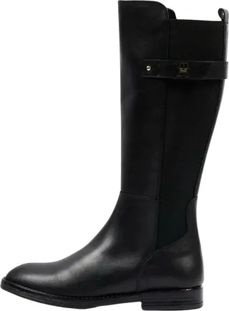 Tommy Hilfiger Femme, Chaussures, Noir, Taille: 35 EU Botte noire mi-mollet