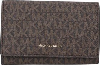 Michael Kors Jet Set Gro&szlig;e Geldb&ouml;rse mit Signatur-Logo - - Accessories - Damen - Braun - ONE SIZE