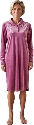 Daxon Chemise de Nuit Longue en Velours - Femme