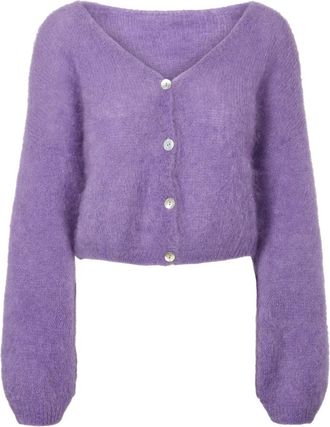 Americandreams Americandreams, Femme, Pulls, Violet, Taille: 44 FR Cornelia Cropped Cardigan