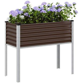 vidaXL Jardini&egrave;re marron 100x41x90 cm acier - Vidaxl