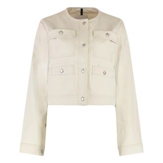 Moncler Chatel Jacke aus Baumwoll-Leinen-Mischung - - Jackets - Damen - Beige - L