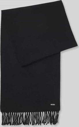 HUGO BOSS Schal aus Wolle mit Logo-Detail