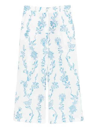Etro pantalon &agrave; fleurs - Blanc